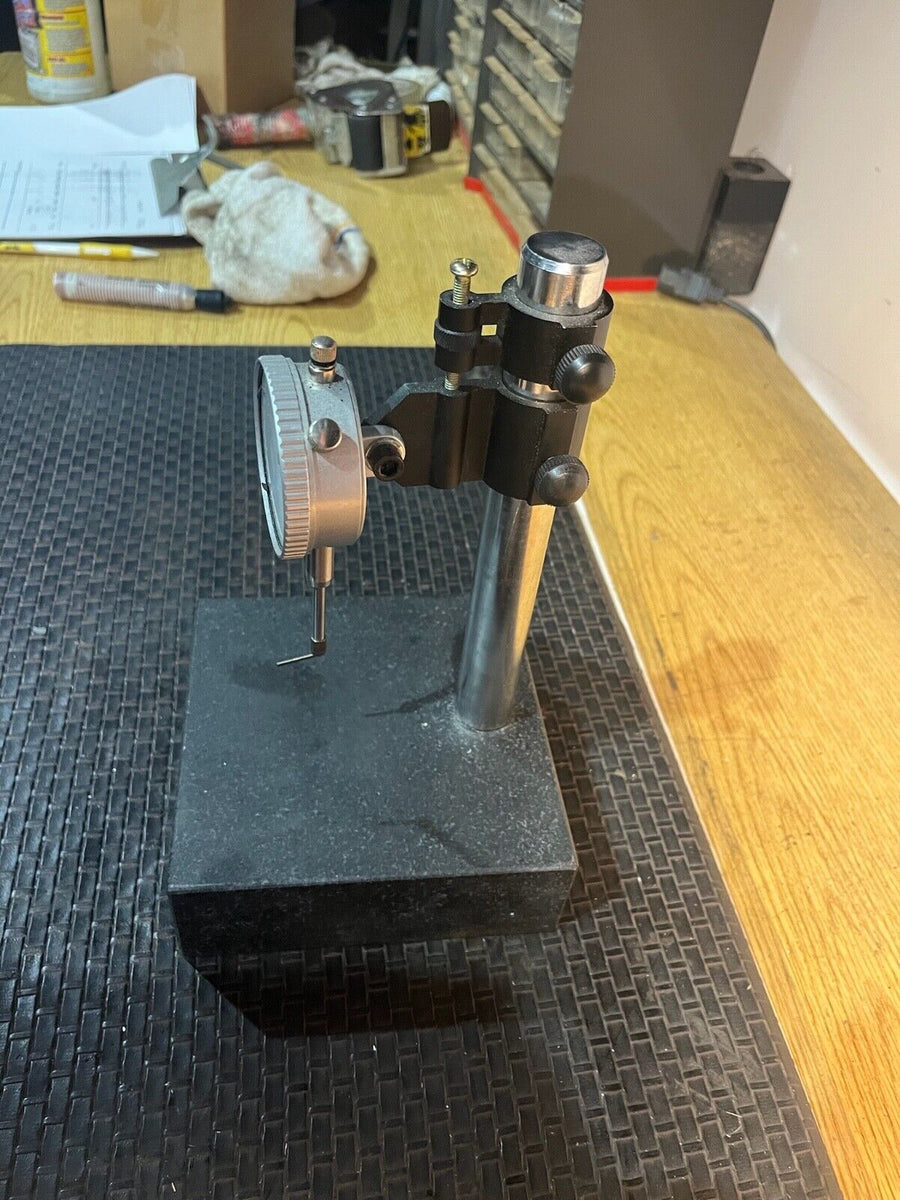 Granite Check Stand Comperater Base Surface Plate & Dial Indicator ...