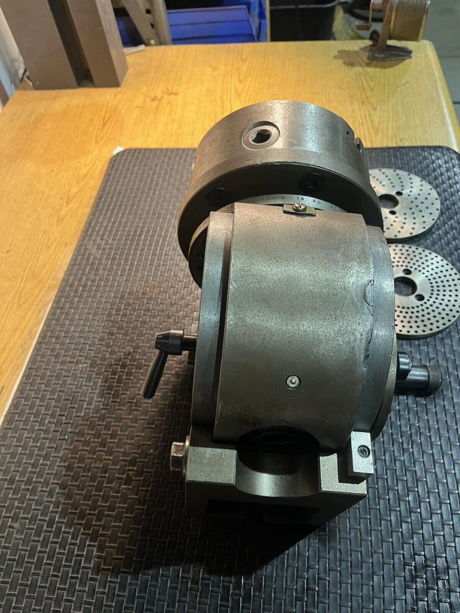 Universal Indexing Dividing Head w/ 6" 3 Jaw Chuck & 3 Dividing Plates ...